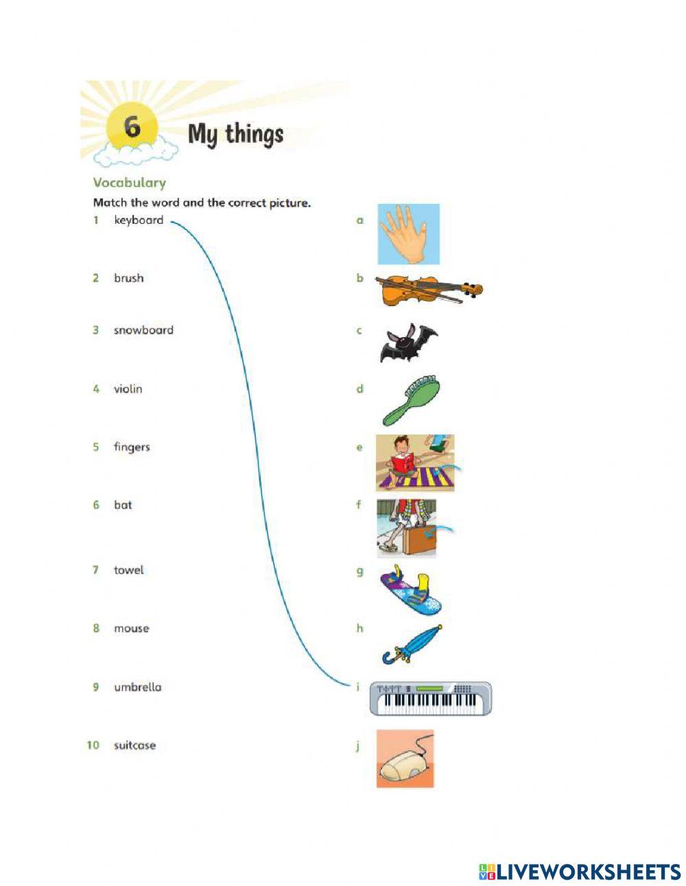 Unit 6: My things 7085175 | Hoangtramy2410 | Live