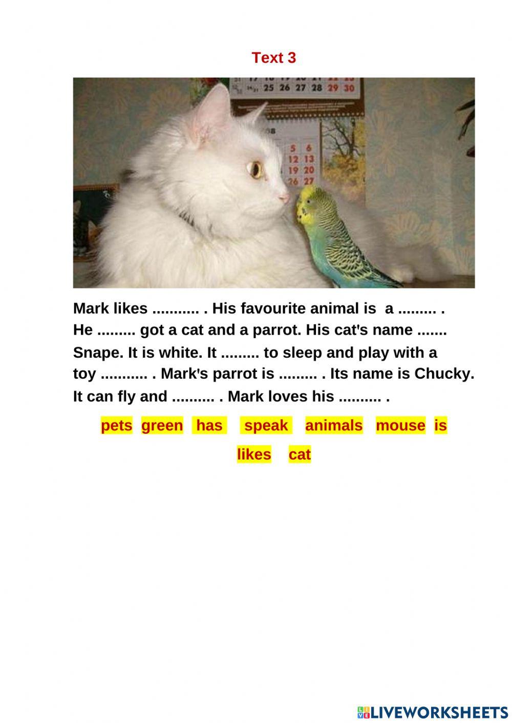 7085889 | Texts with gaps | ASAYS | LiveWorksheets