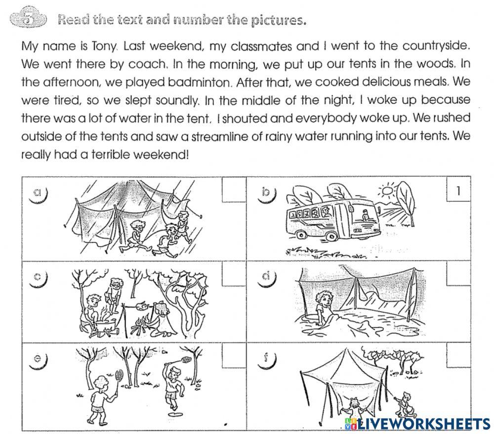 Read and number exercise | Live Worksheets