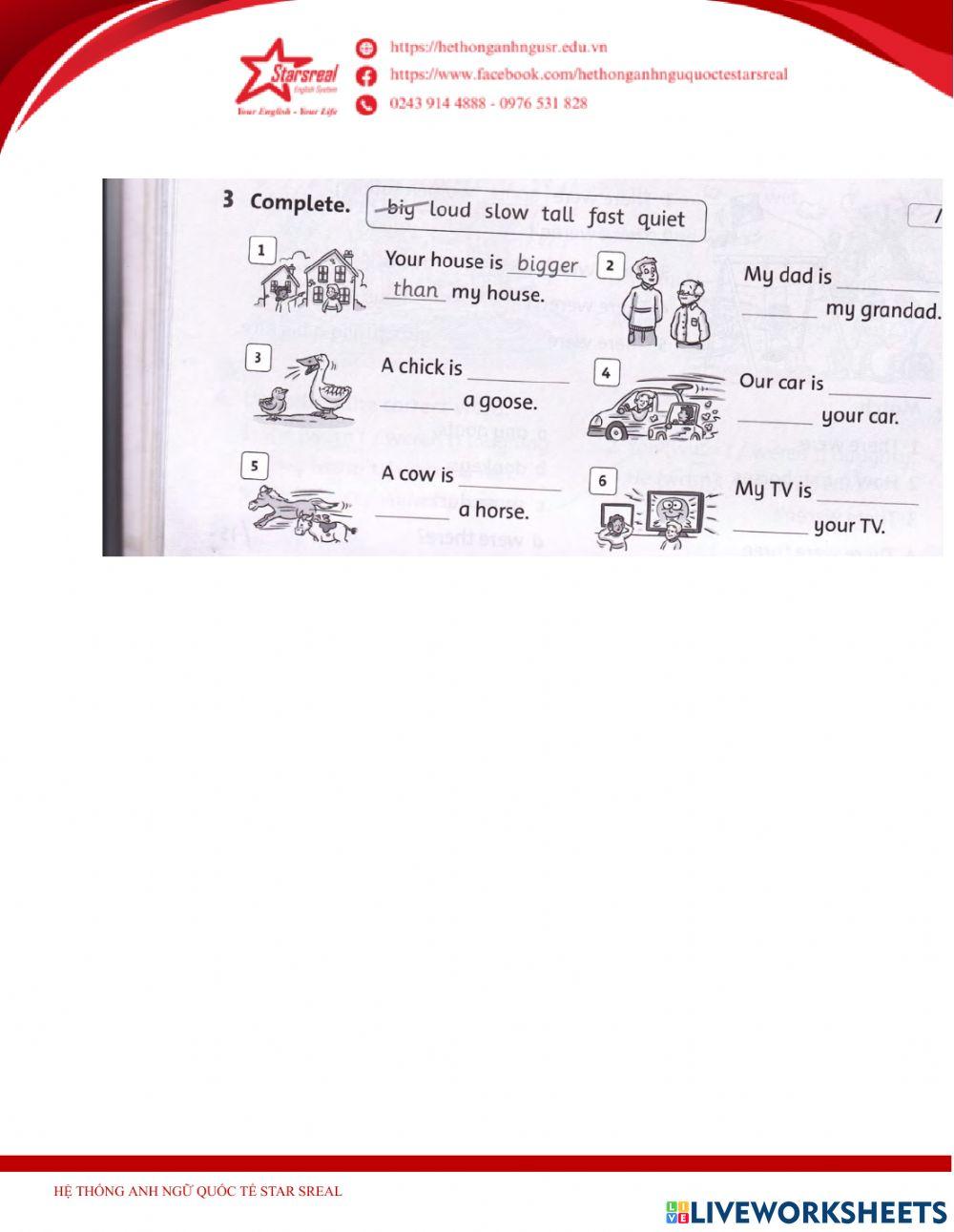 Summative test 5 activity | Live Worksheets