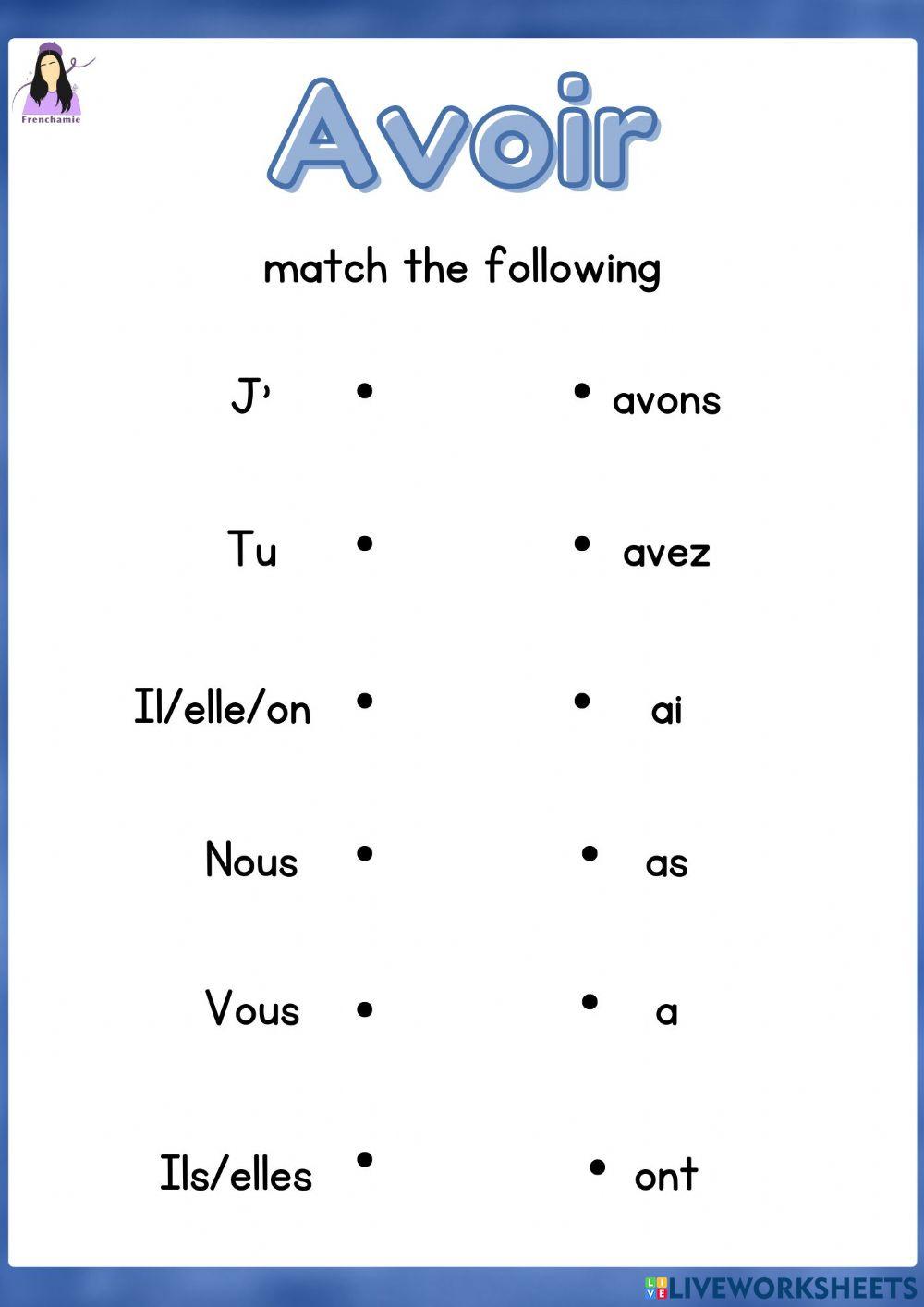 Avoir Verb Interactive Worksheet Live Worksheets 54 OFF avoir-verb-interactive-worksheet-live-worksheets-54-off