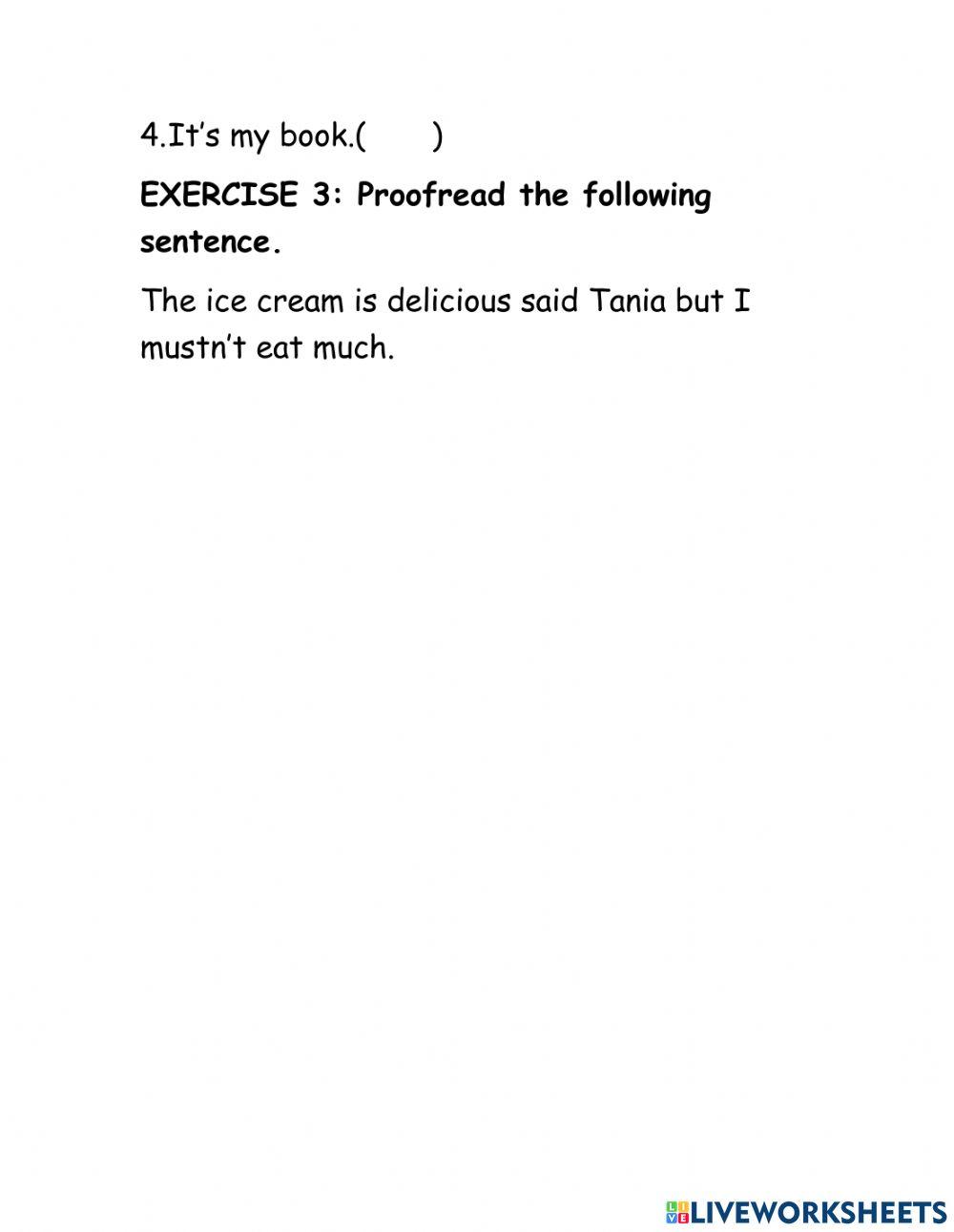 Punctuation Characters worksheet | Live Worksheets