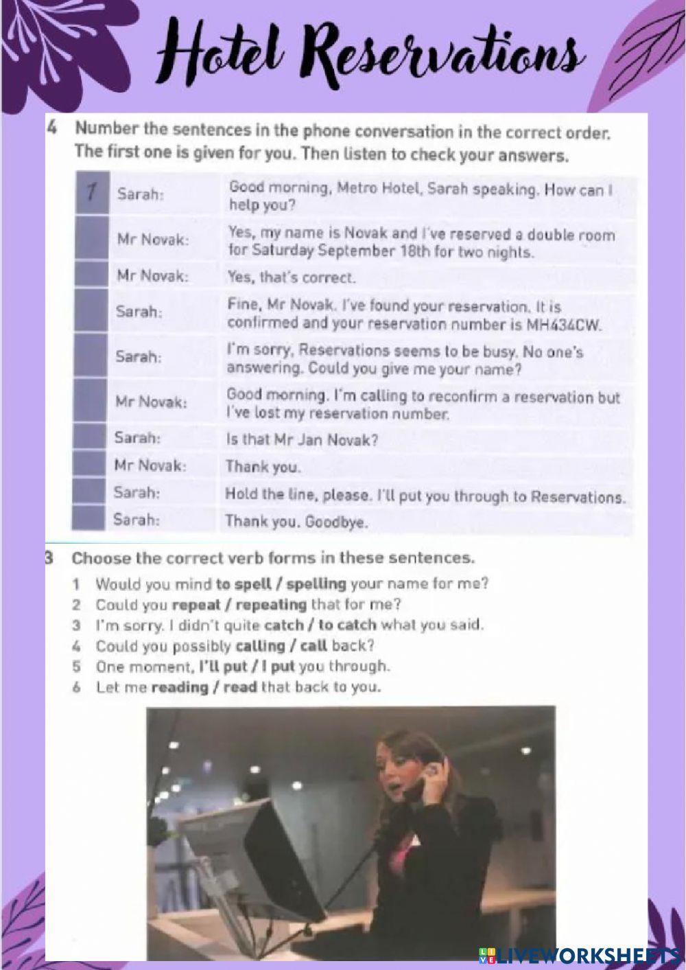 Hotel industry | Free Interactive Worksheets | 7087646