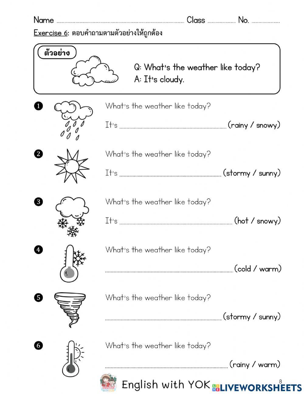 What 's the weather like today? 0841 | kruwan2514