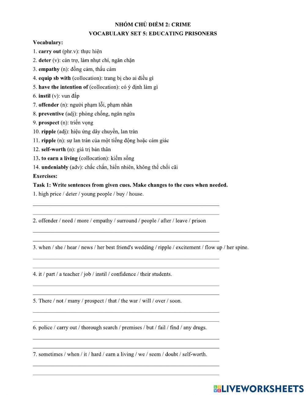 Vocal-S5 worksheet | Live Worksheets