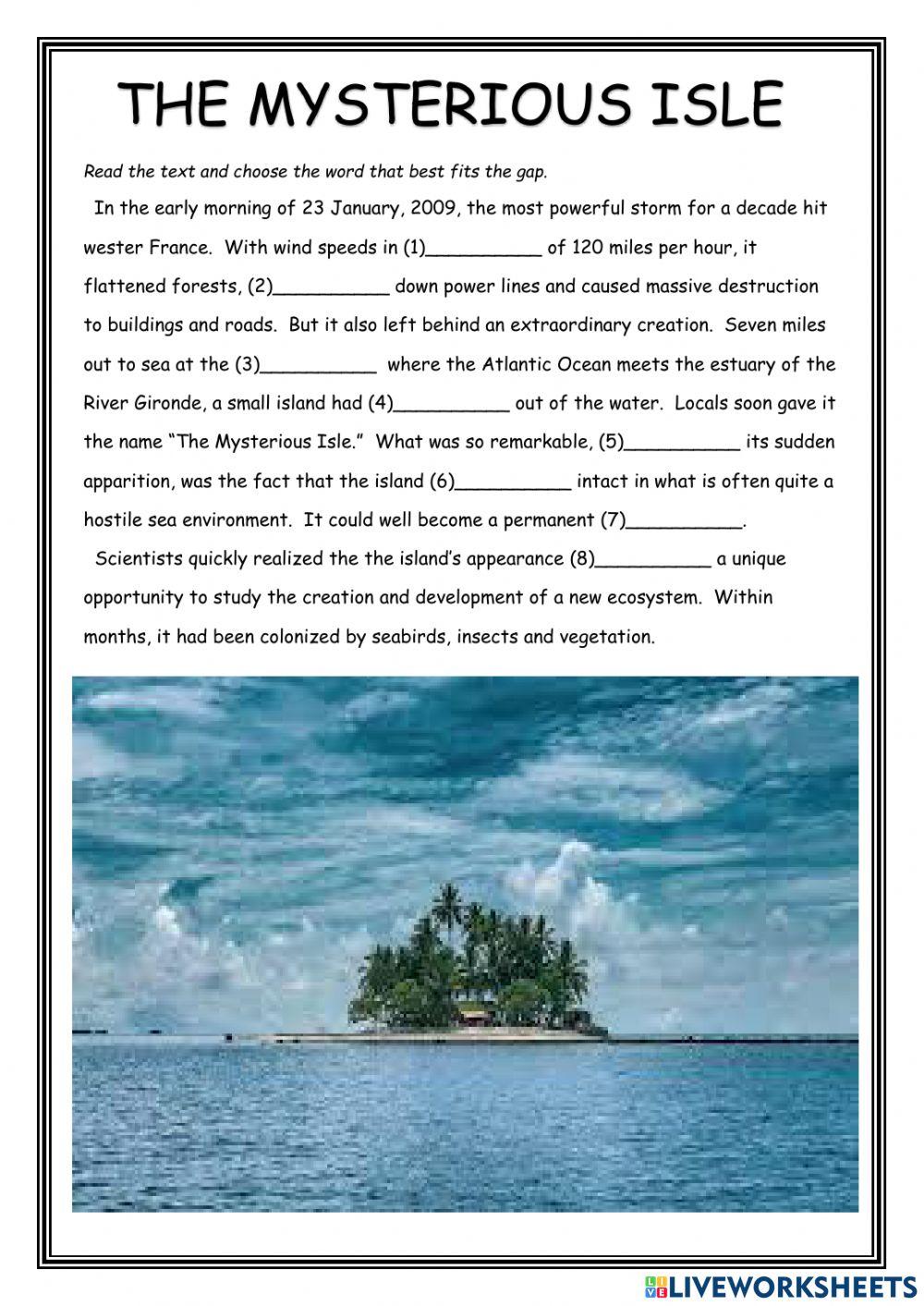 The Mysterious … | Free Interactive Worksheets | 7088210