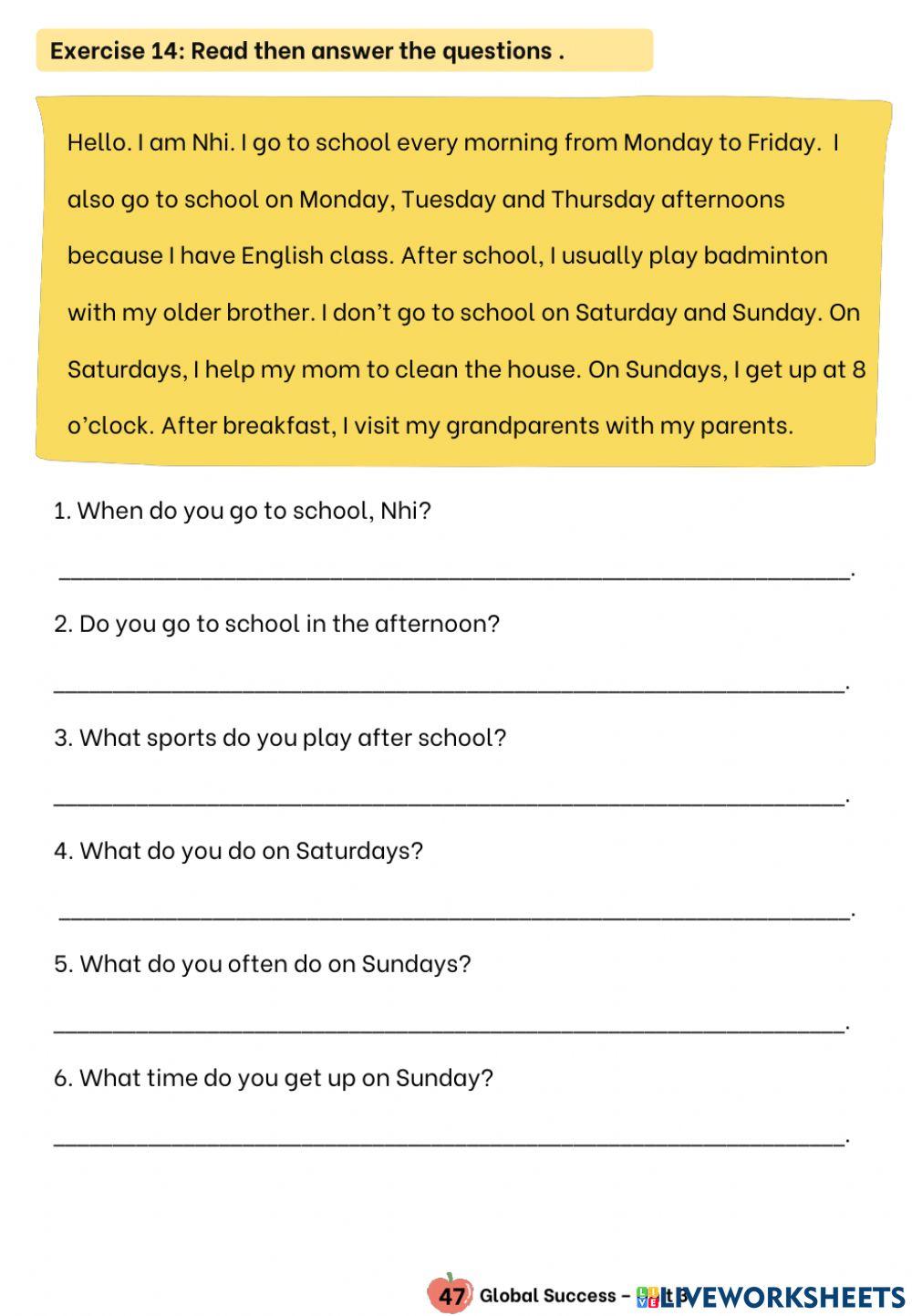 Lop 4 online pdf worksheet | Live Worksheets