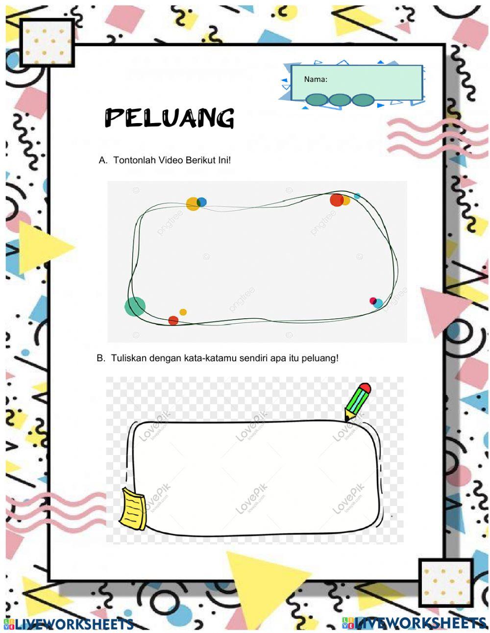 Peluang interactive activity for 3 | Live Worksheets