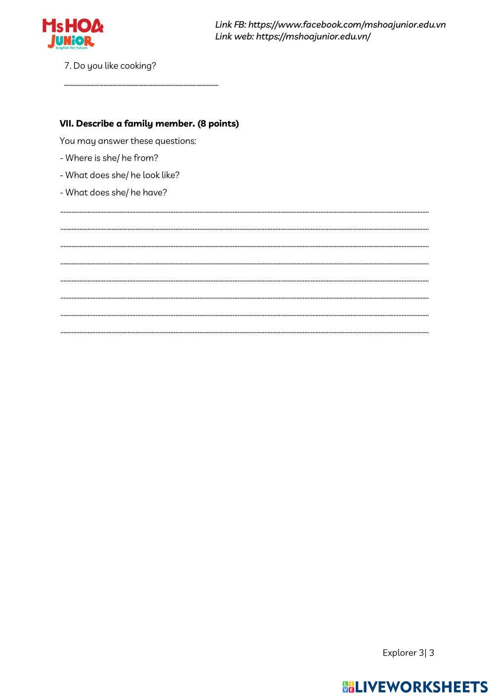 EX3 - EXAM 4 | Free Interactive Worksheets | 7209044