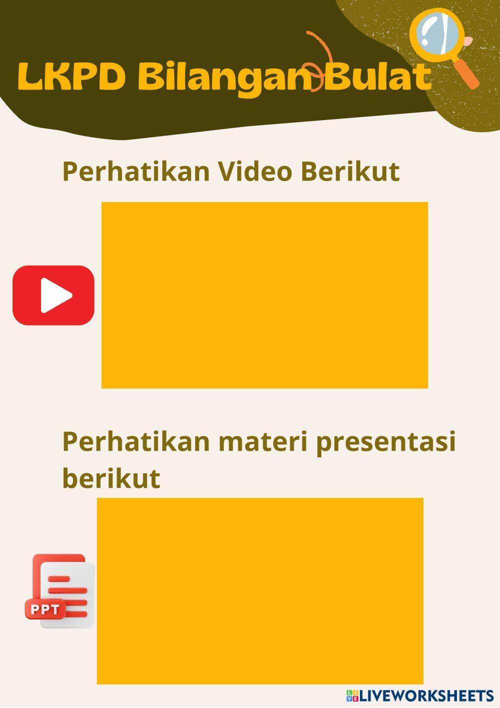 Contoh LKPD SD | Live Worksheets