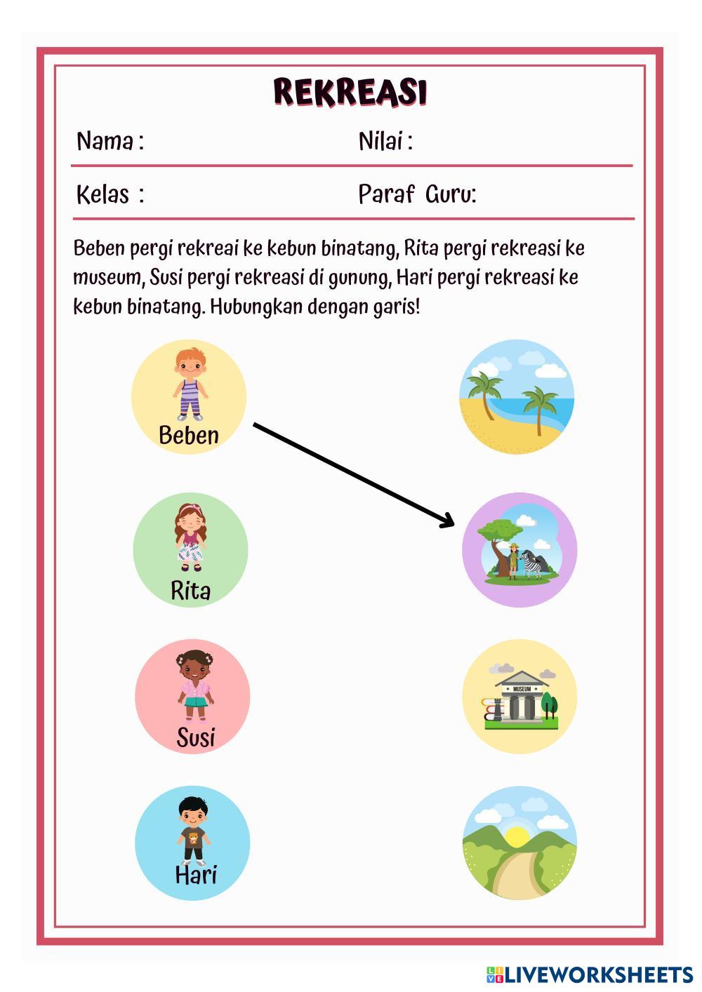 REKREASI | Live Worksheets