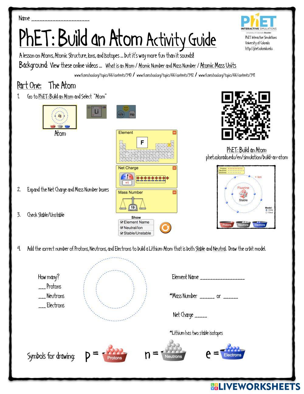PHet Build an A… | Free Interactive Worksheets | 7214228