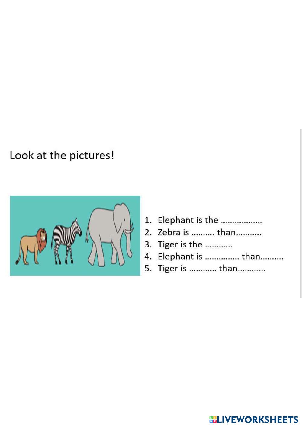 Degree of Comparison | Live Worksheets