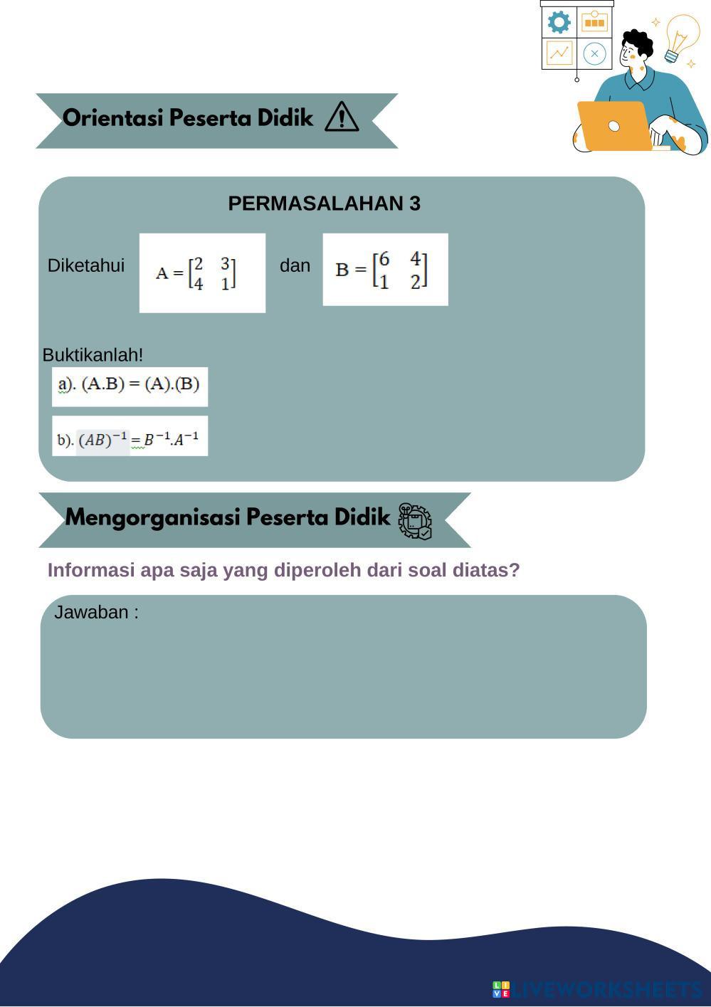 LKPD Matriks III | Live Worksheets