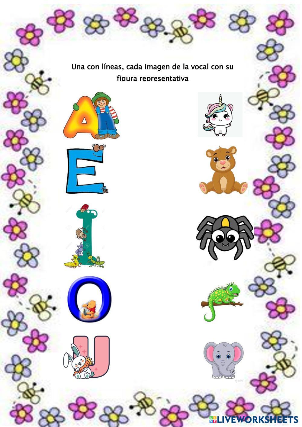 Aprendiendo las vocales | Live Worksheets