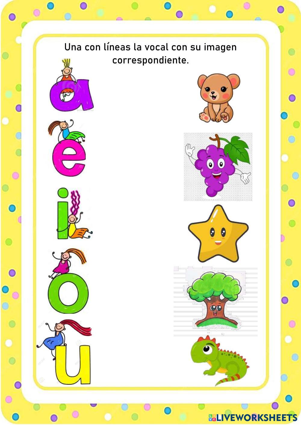 Aprendiendo las vocales | Live Worksheets