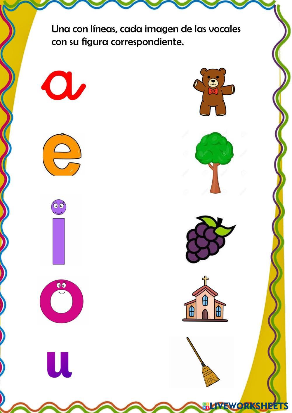 Aprendiendo las vocales | Live Worksheets