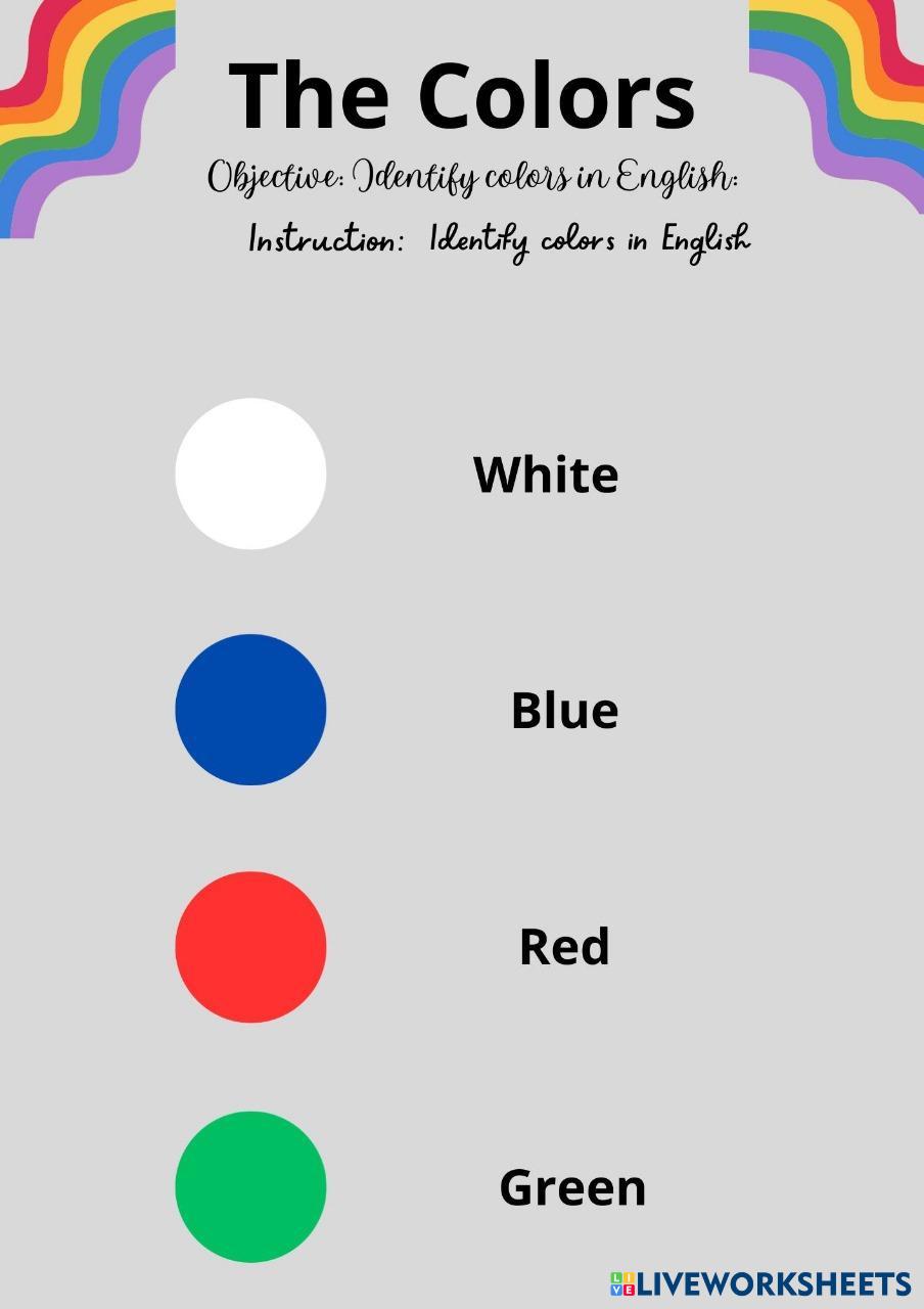 The Colors | Live Worksheets