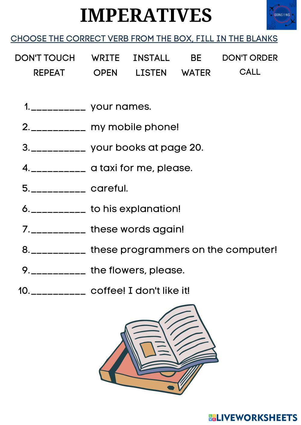 7217150 | Imperatives | Ariana Islas | LiveWorksheets