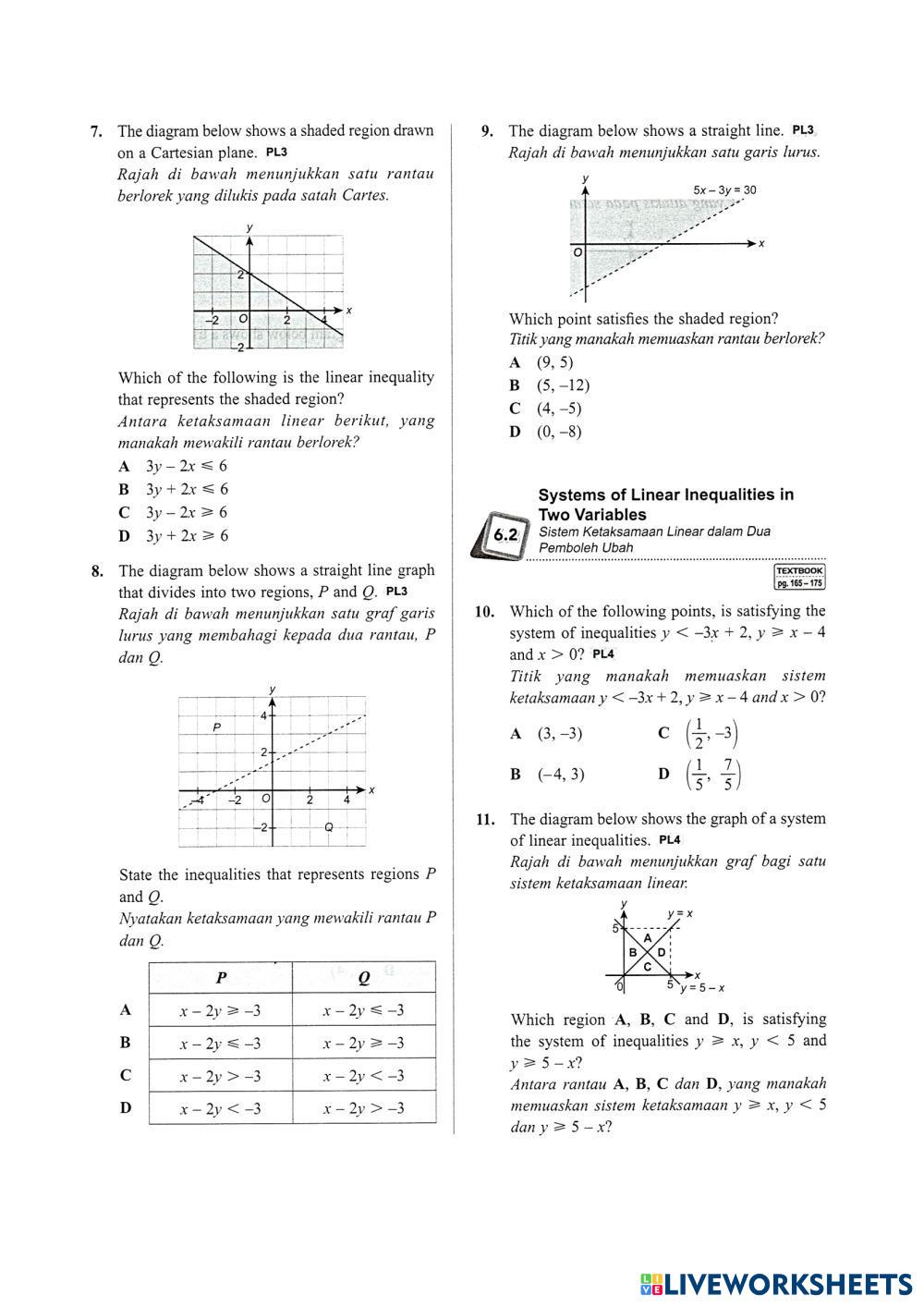 F4 Maths Chapte… | Free Interactive Worksheets | 7217876