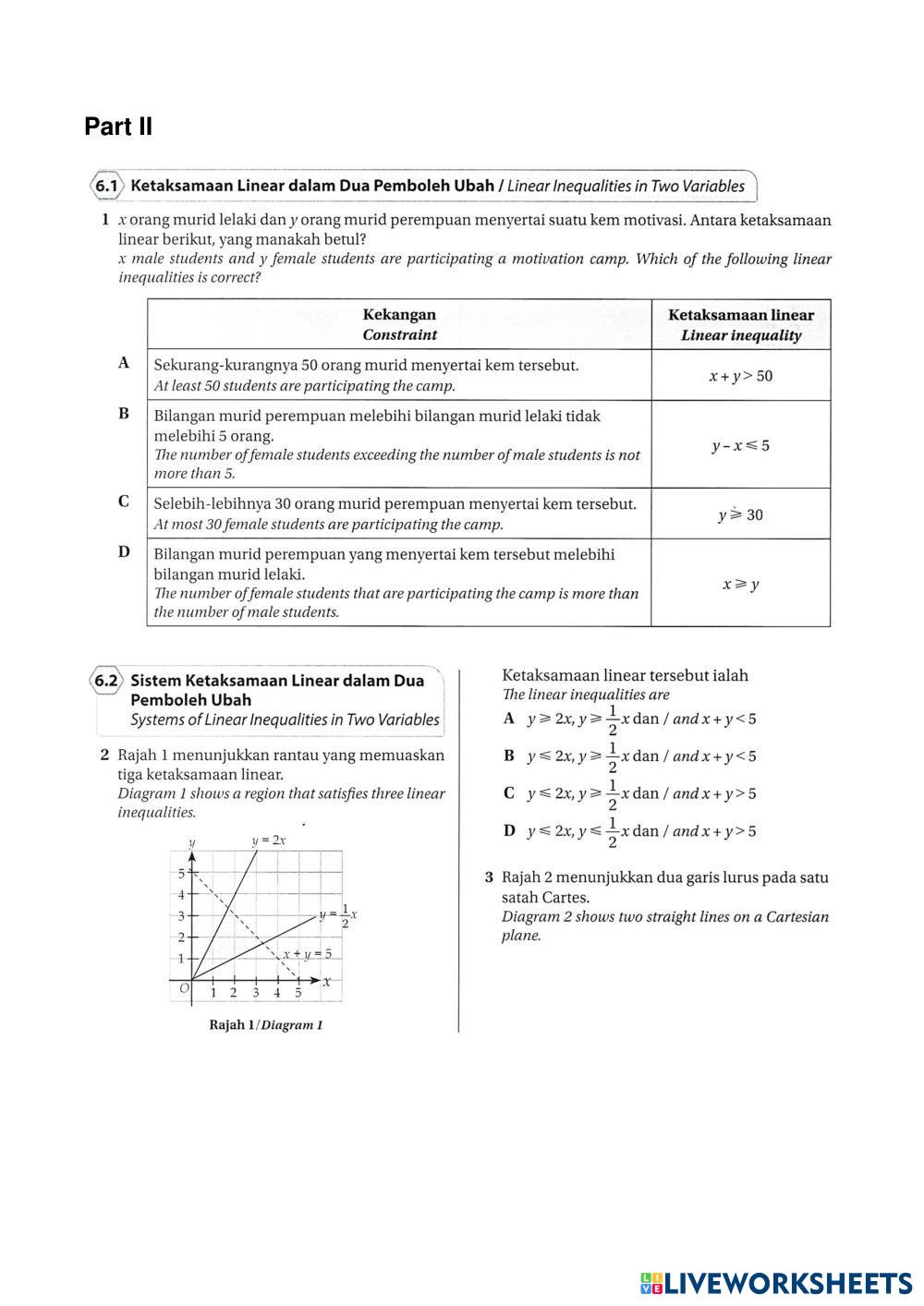F4 Maths Chapte… | Free Interactive Worksheets | 7217876
