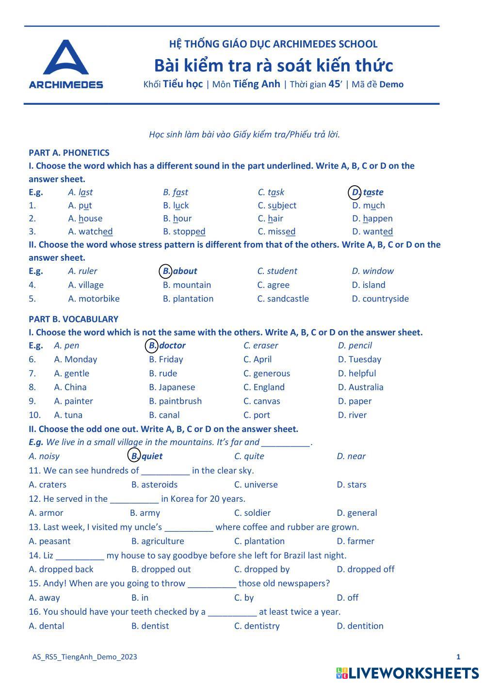 Đề minh họa Arc 2022-2023 7218339 | Phan Anh | Live