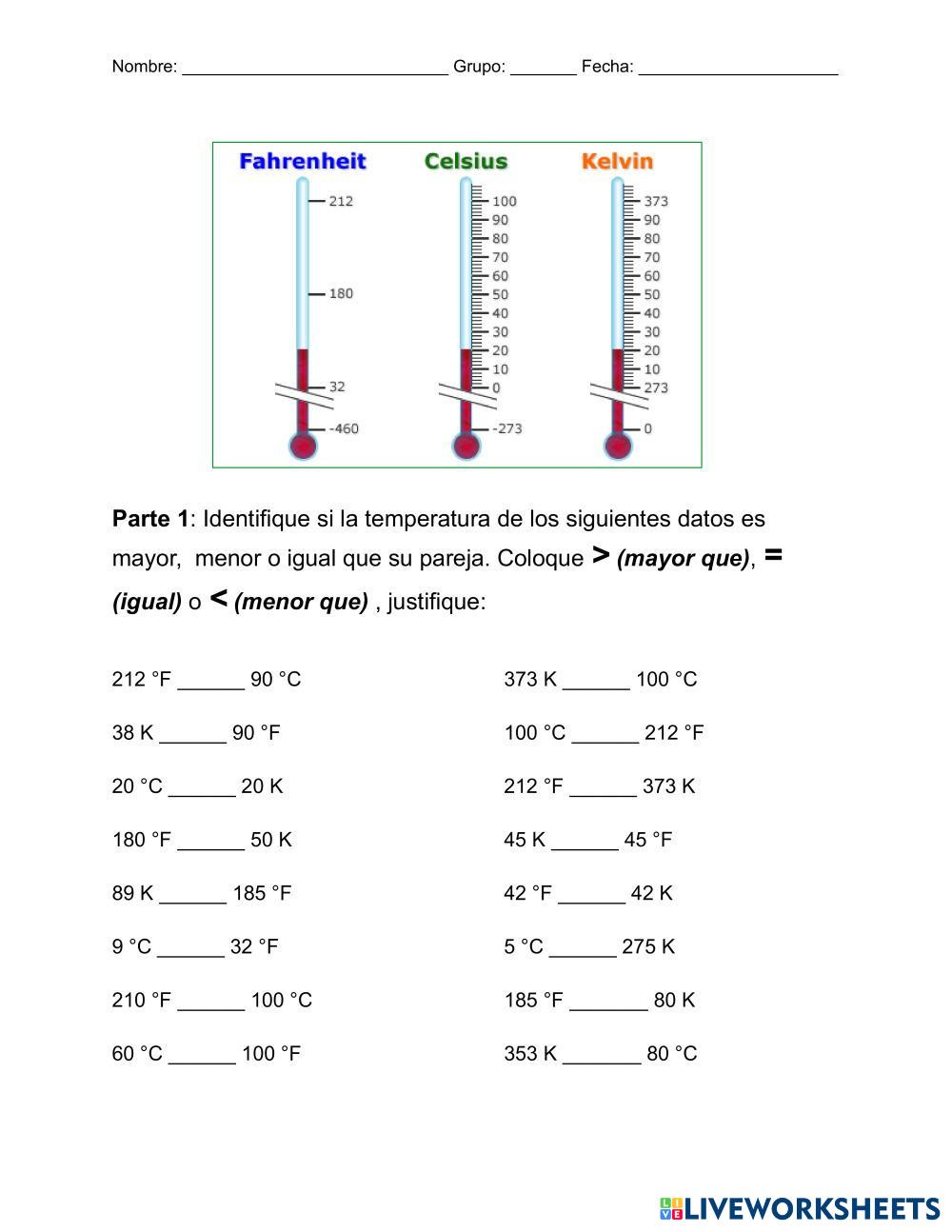Escala De Temperatura