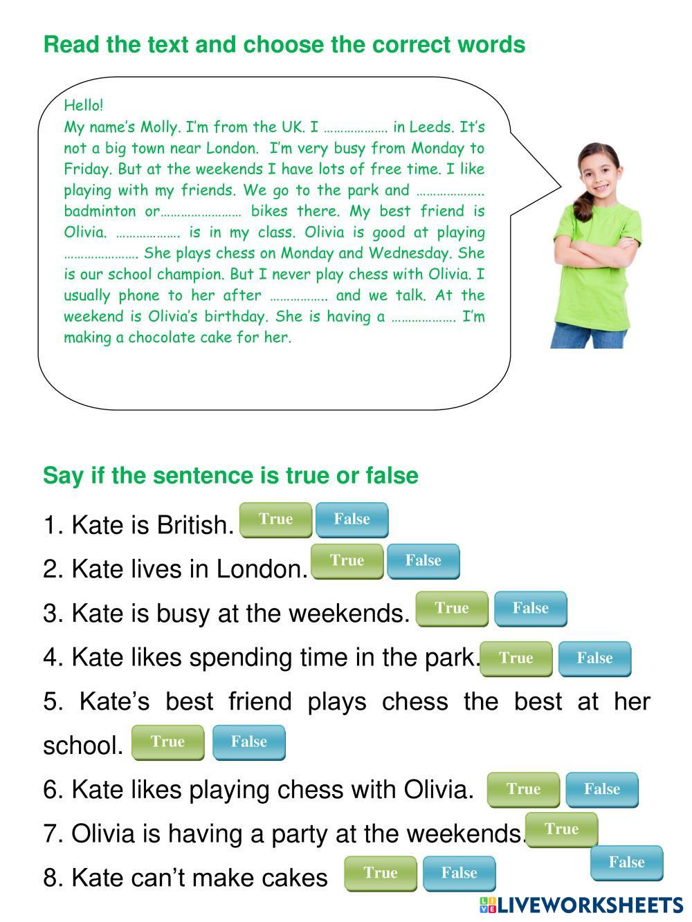 Reading | Live Worksheets