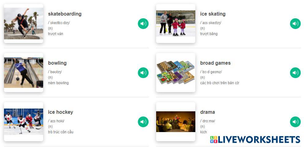 introduction voc | Live Worksheets