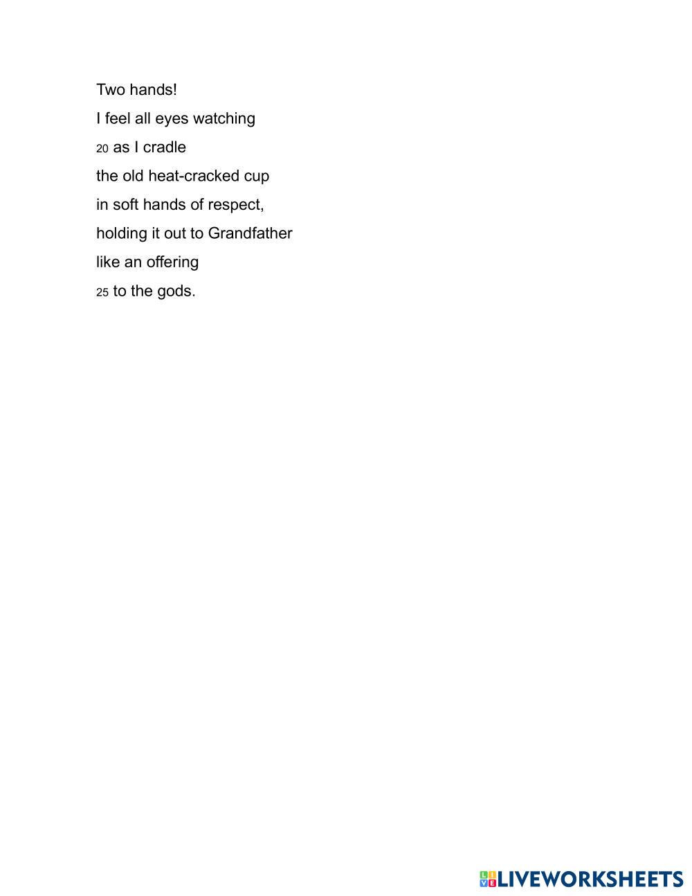 Good Luck Gold, The Ceremony | Live Worksheets