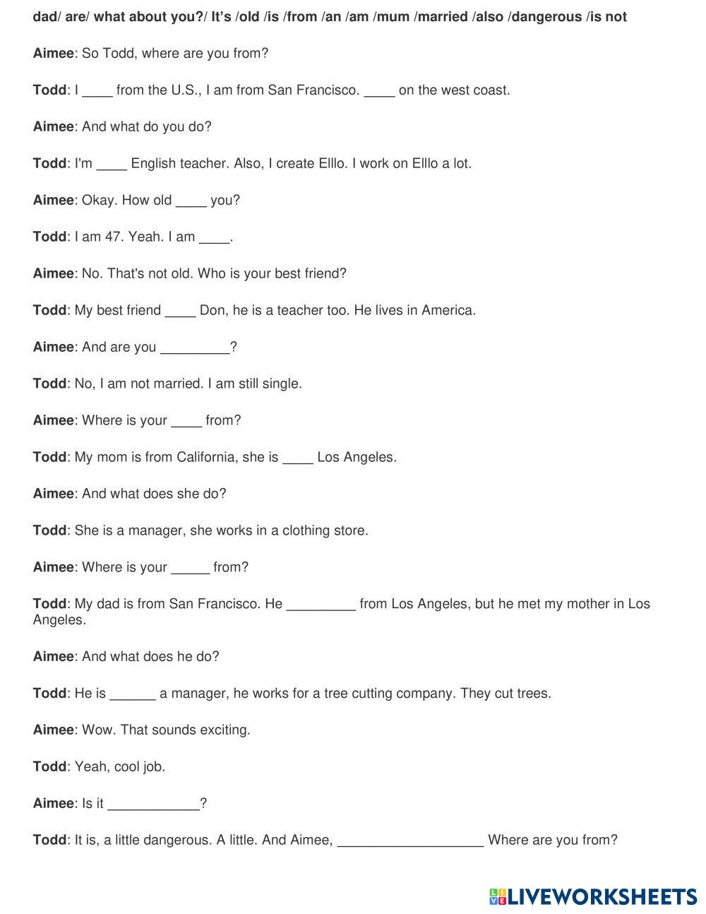 Listening pract… | Free Interactive Worksheets | 7220673