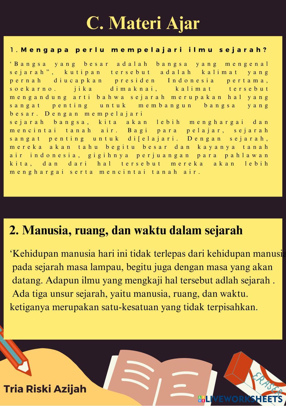 Sejara Indonesia | Live Worksheets