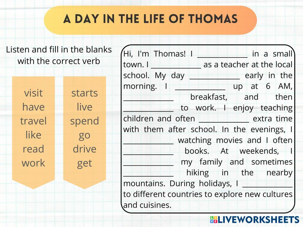 A Day in the Life of Thomas 7222812 | Man_Blanco | Live