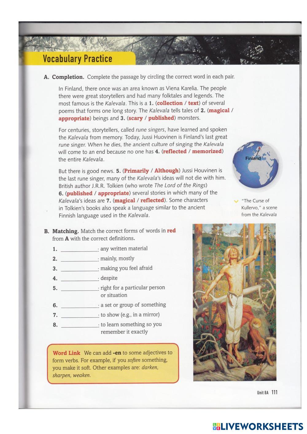 Reading 8A | Live Worksheets