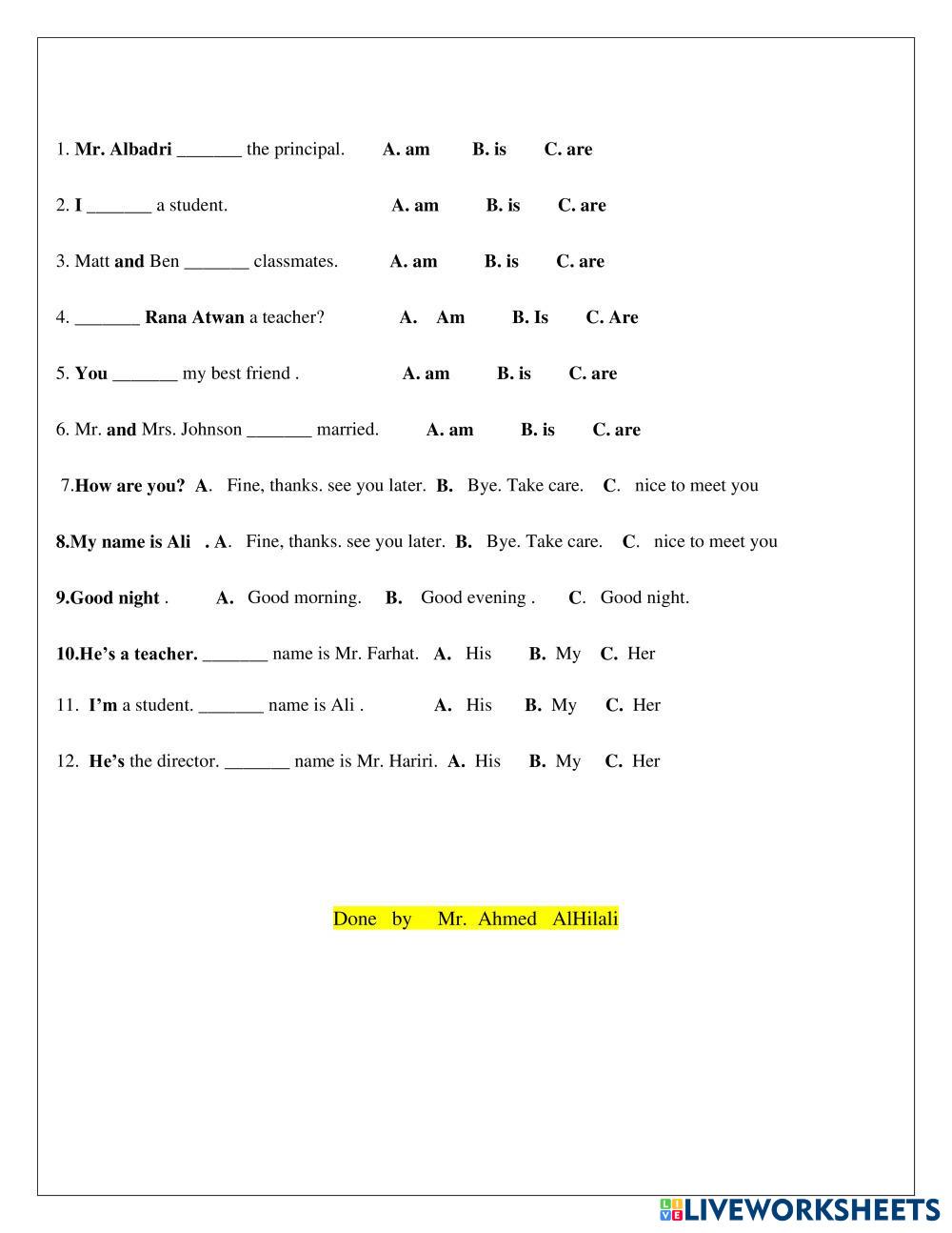 grammar | Live Worksheets