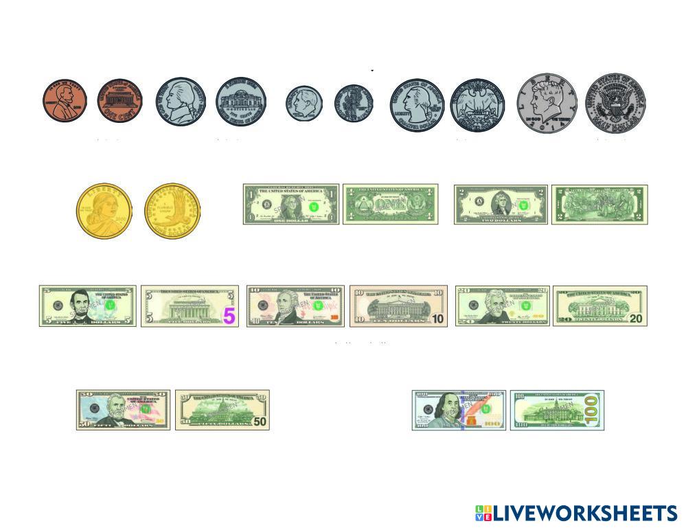 7225788 | US COIN-NOTES | ALEX REGORGO | LiveWorksheets