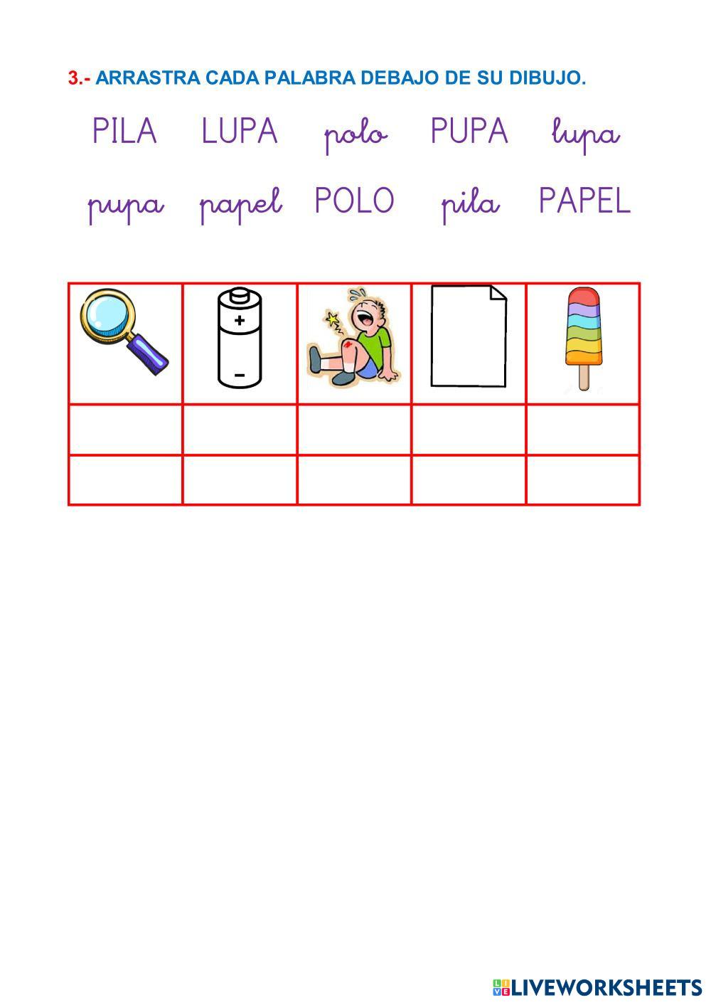 LA LETRA "P" | Live Worksheets