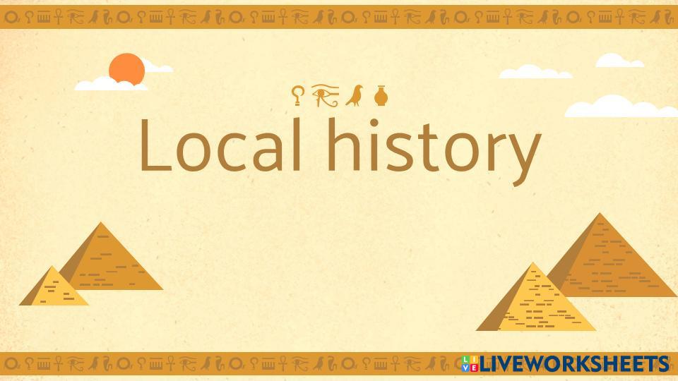 Local History Study | Live Worksheets