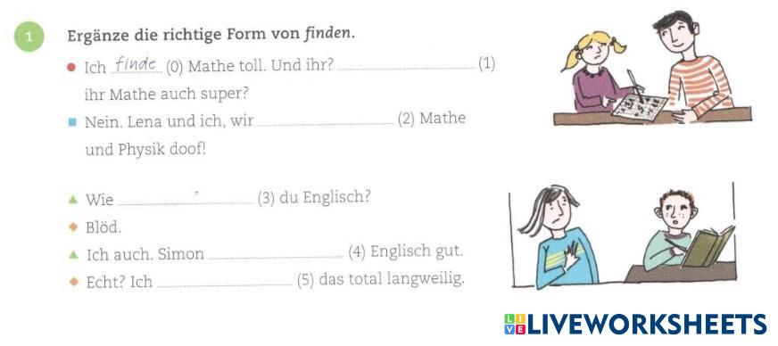 finden | Free Interactive Worksheets | 7227195