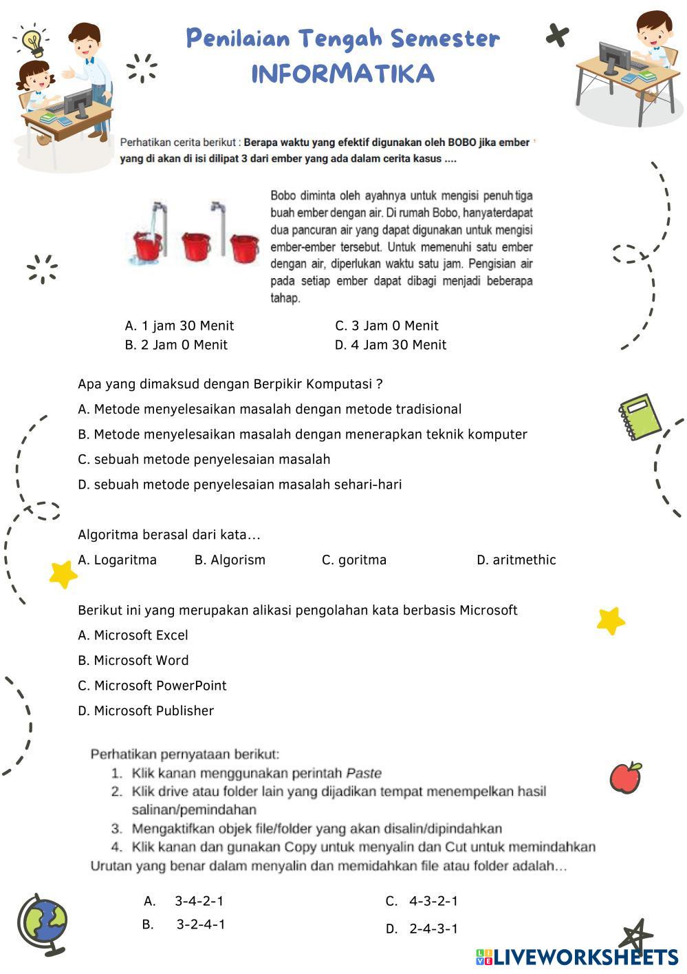 informatika | Live Worksheets