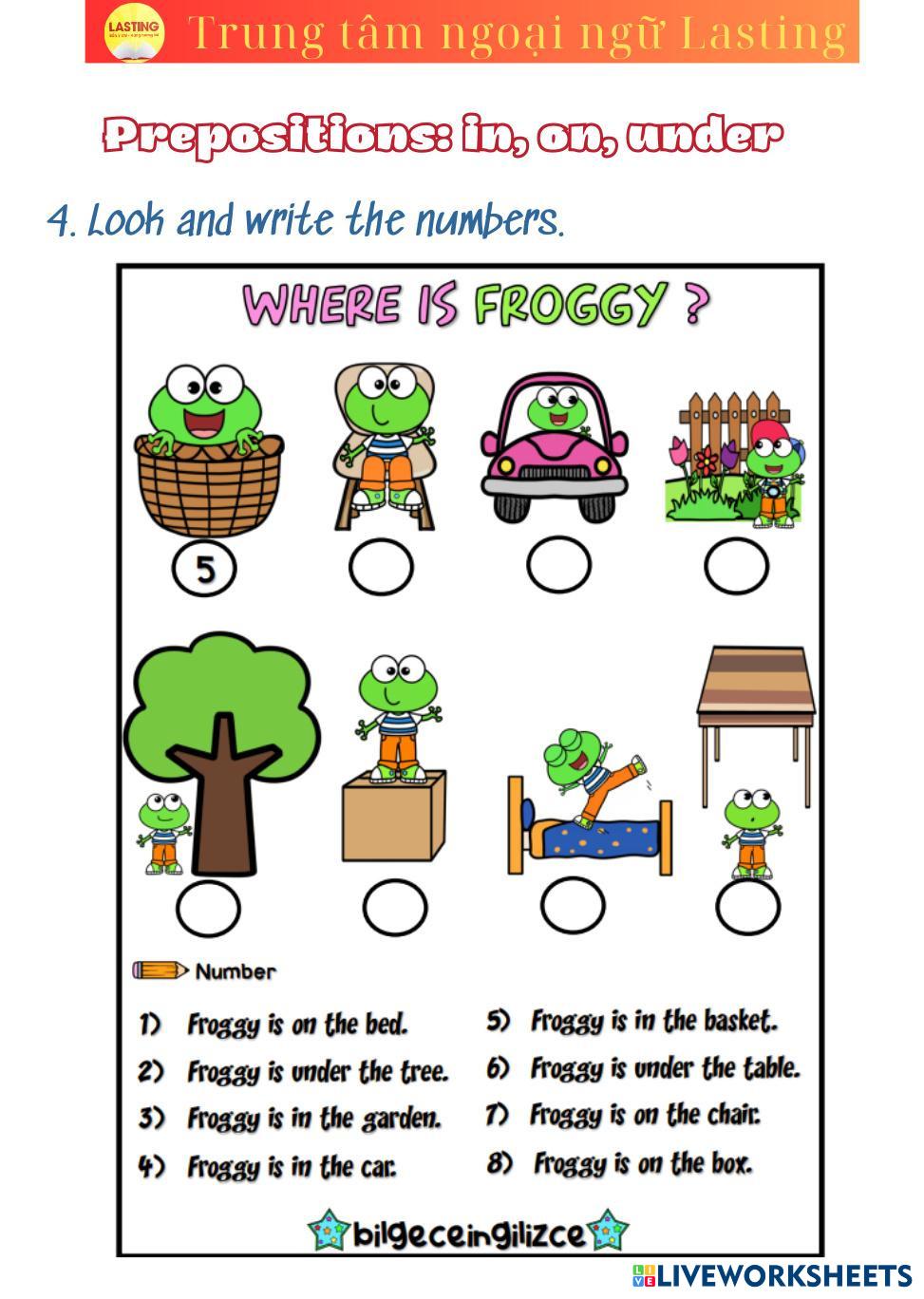 Kid's box 2 Unit 1: Numbers, Colors and Preposition