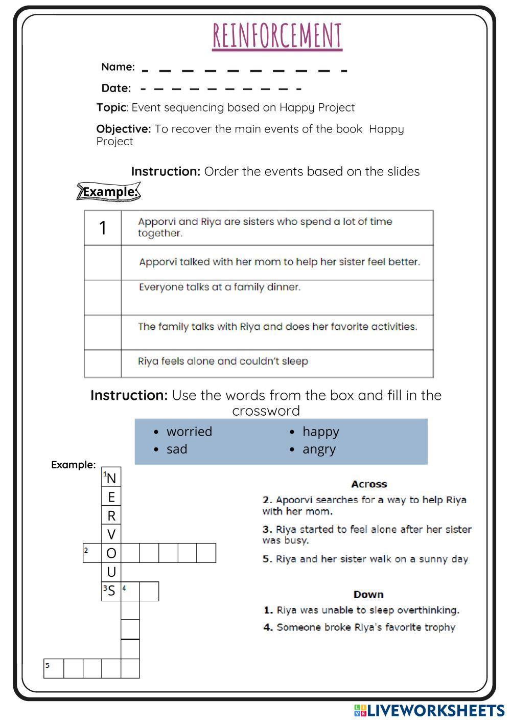 REINFORCEMENT SEVENTH T1_P1 | Live Worksheets