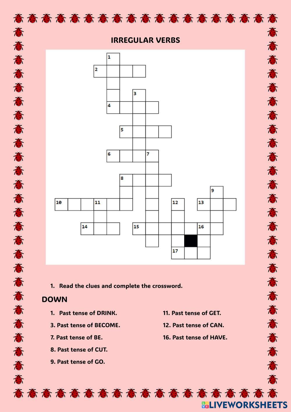 IRREGULAR VERBS | Live Worksheets
