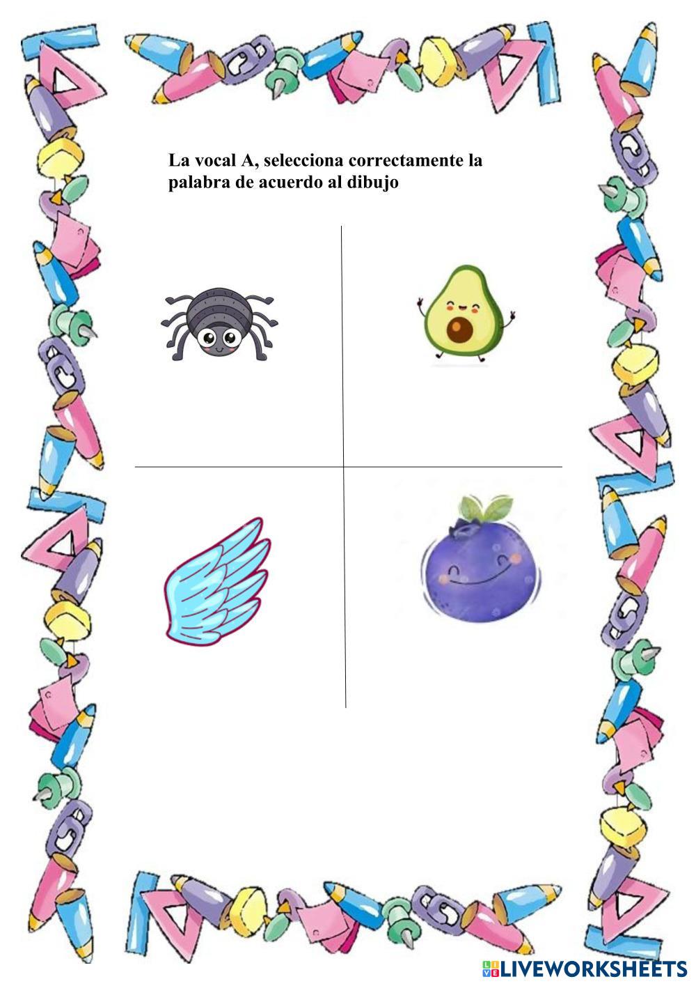 Vocal A | Live Worksheets