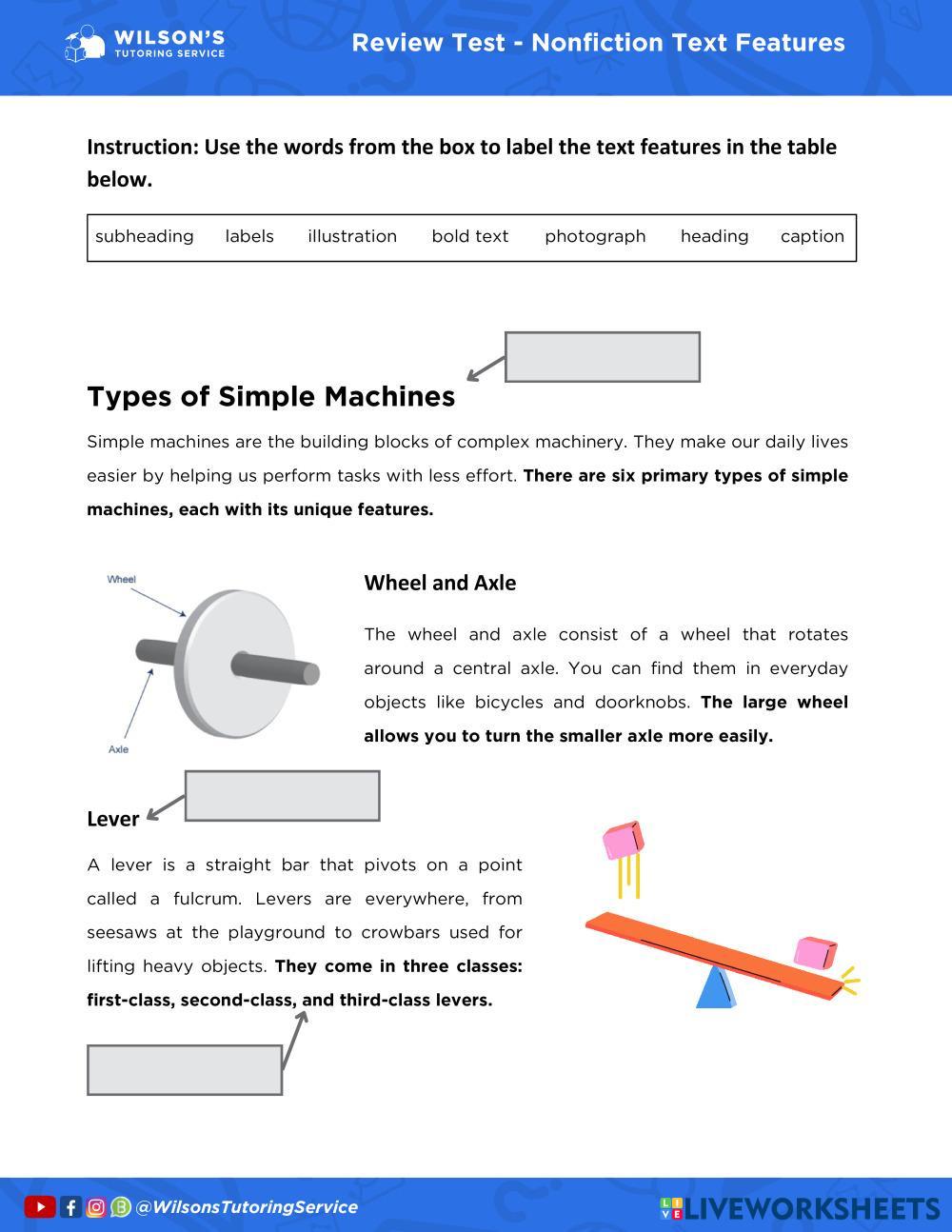 Identifying Tex… | Free Interactive Worksheets | 7231496