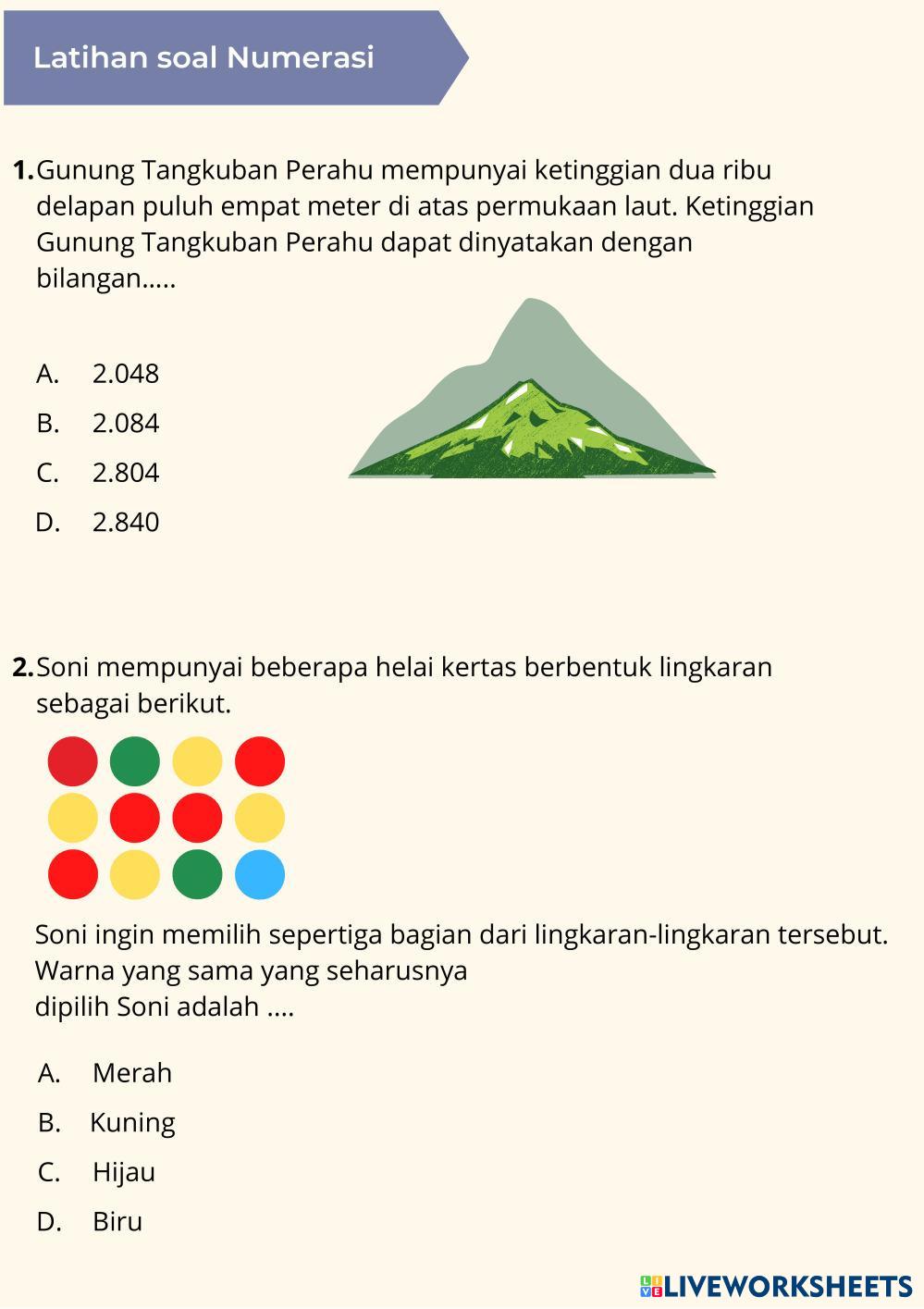 numerasi | Live Worksheets