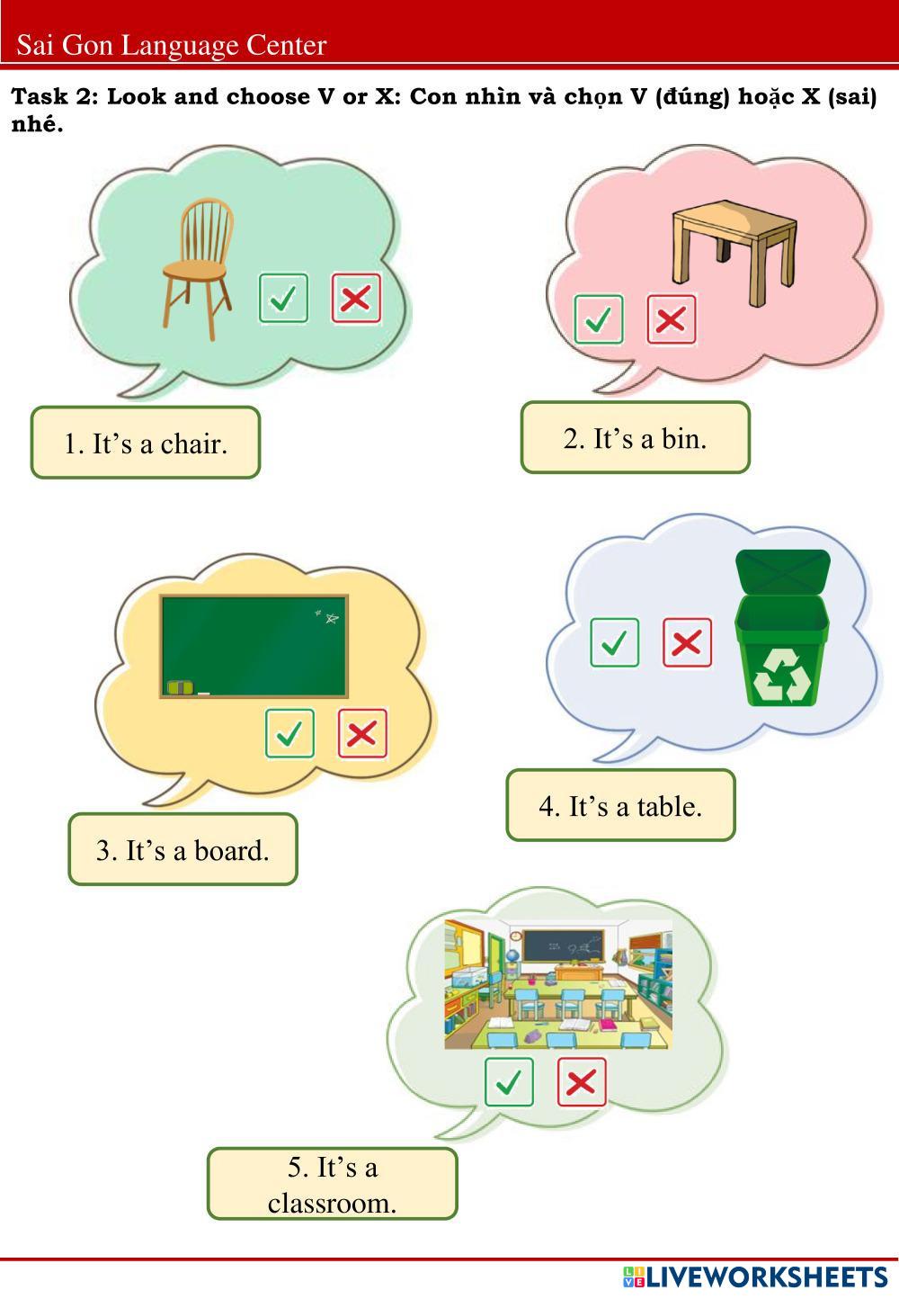 Topic my classroom | Live Worksheets