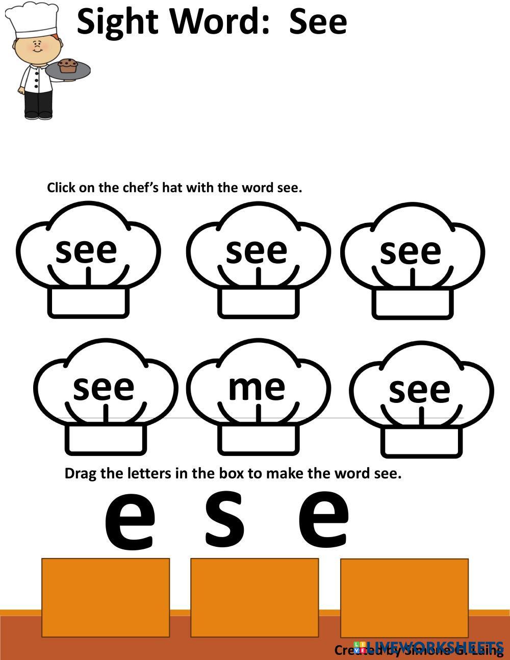 7235479 | Sight Word: See | Simone Laing