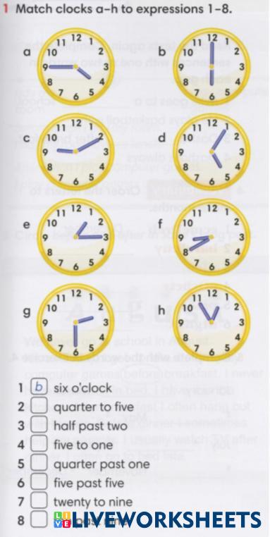 What time is it? | Live Worksheets