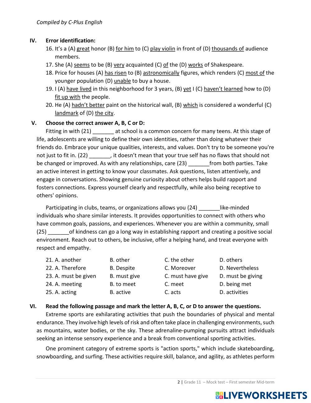 G11_Midterm_Fir… | Free Interactive Worksheets | 7210983